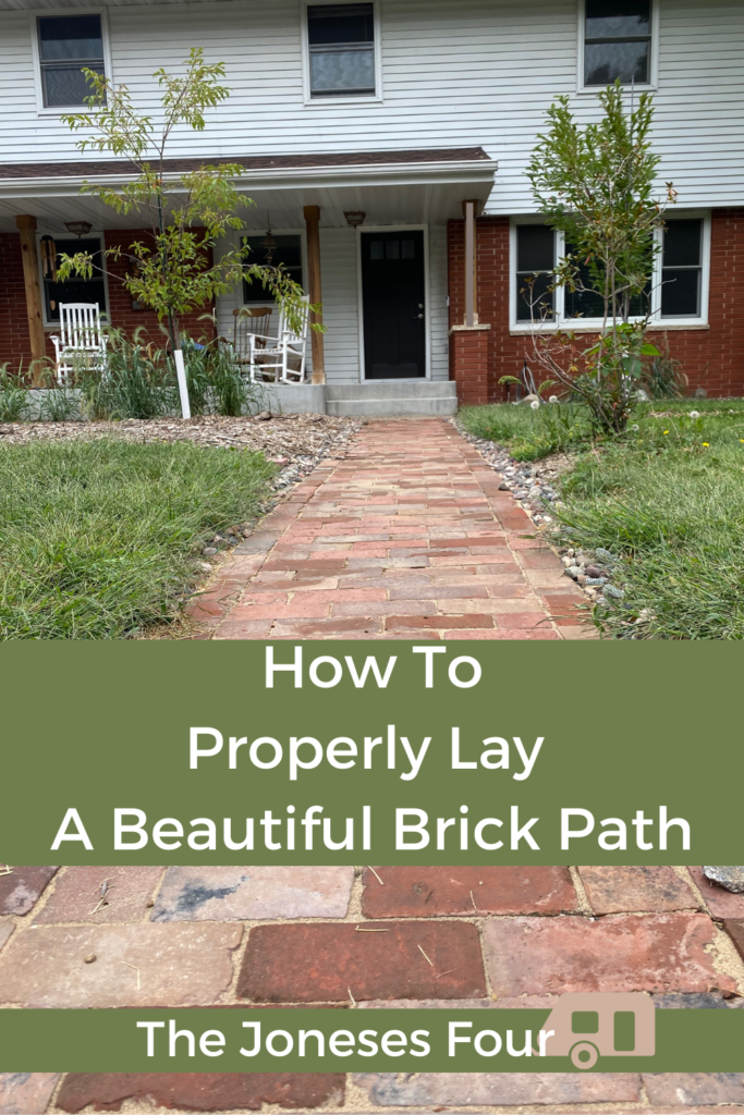 How To Properly Lay A Beautiful Brick Path - The Joneses Four